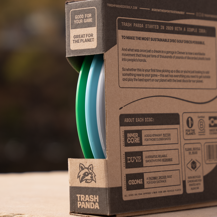 100% Recycled Starter Set – Trash Panda Disc Golf